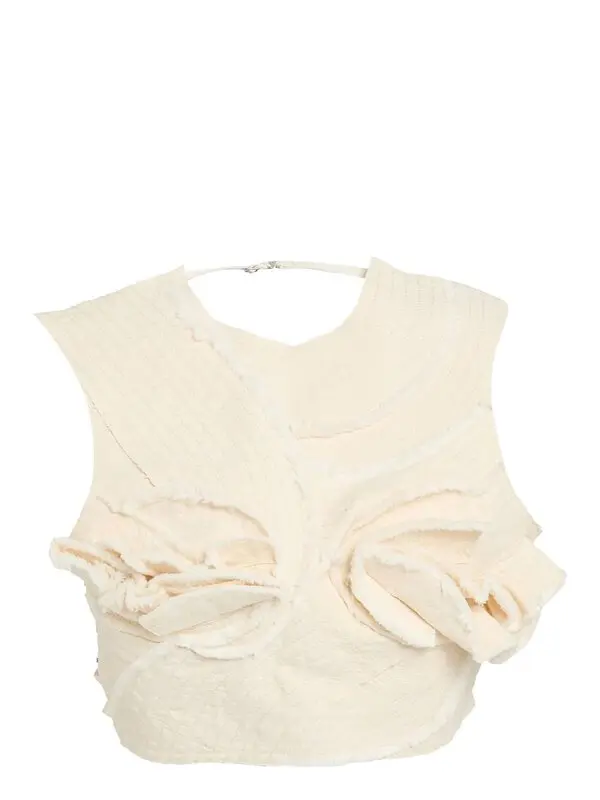Jacquemus Sleeveless Solid-colored Cropped Top - Ivory