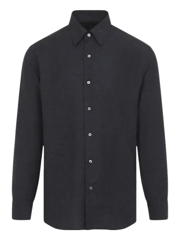 Brioni Long-sleeved Shirt - Antharacite
