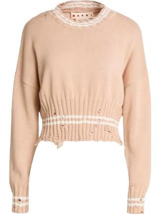 Marni Solid Color Breathable Knit Long Sleeve Top - No