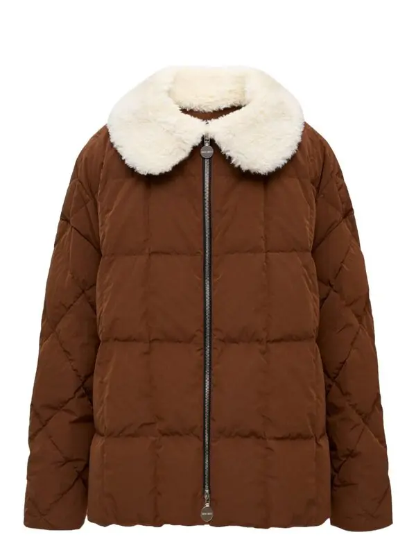 IENKI IENKI Quilted Long-sleeved Down Jacket - Brown