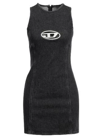 DIESEL® Denim Sleeveless Fitted Dress - Black