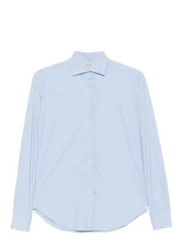 MAZZARELLI Long-sleeve Button-up Shirt - Light Blue