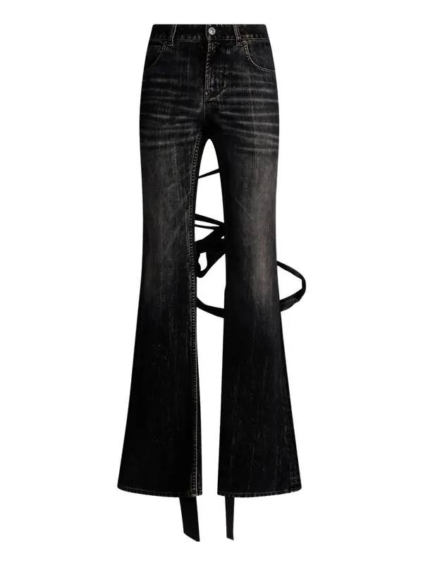 Balenciaga Simple Flared Pants - Black