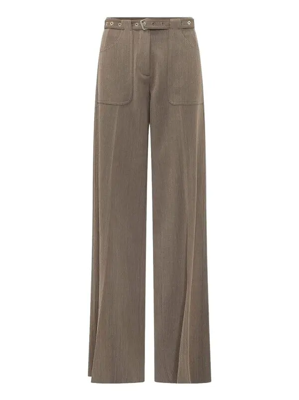 THE SEAFARER Trieste Belted Wide-leg Pants - Green