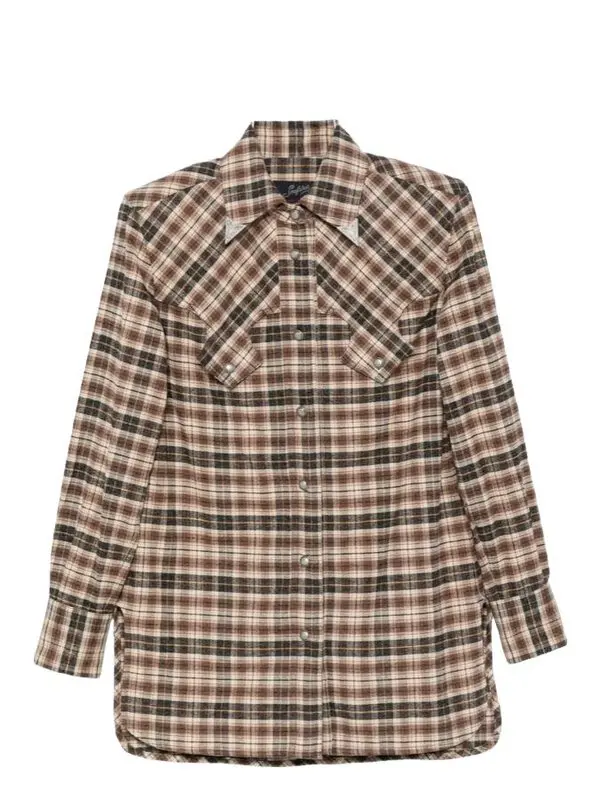 THE SEAFARER Check-pattern Western Shirt - Brown