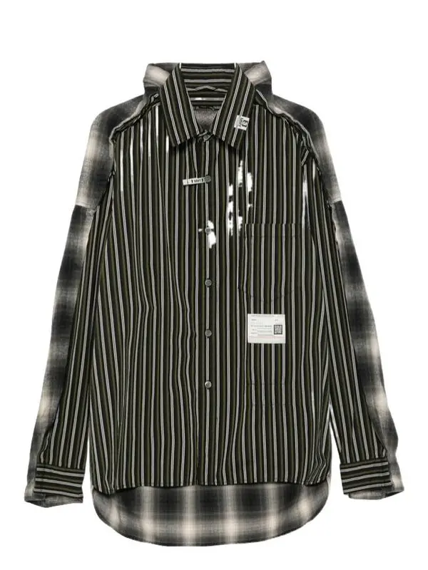 Mihara Yasuhiro Long-sleeve Striped Shirt - Black