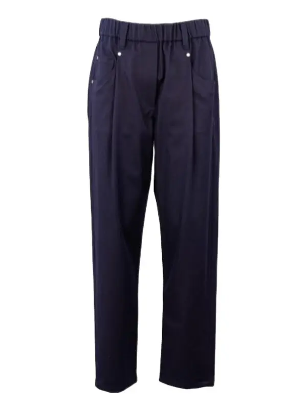 Brunello Cucinelli Elastic Waist Casual Pants - Black
