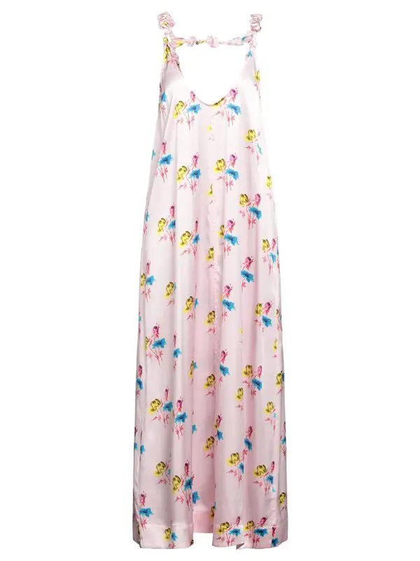 GANNI Floral Halter Dress - Pink