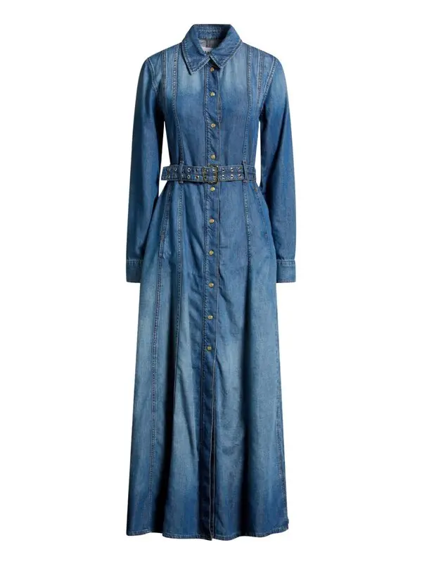 GANNI Shirt And Denim Skirt - Blue