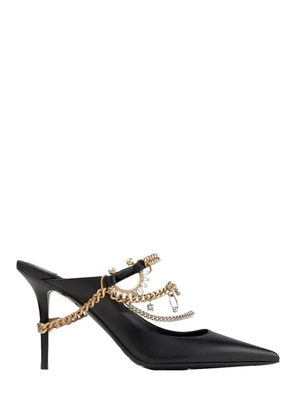 JIMMY CHOO X Jean Paul Gaultier Bing Pointed Hallow Heels - Black