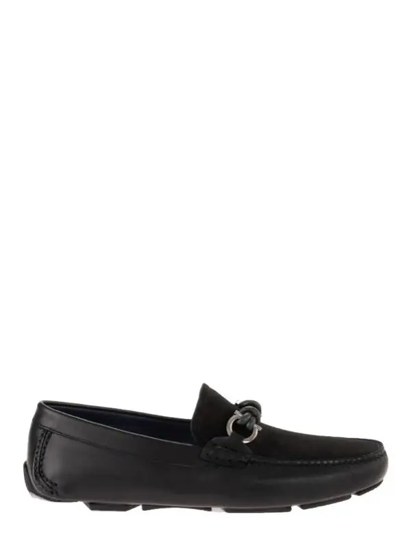 FERRAGAMO Gancini Buckle Driver - Black