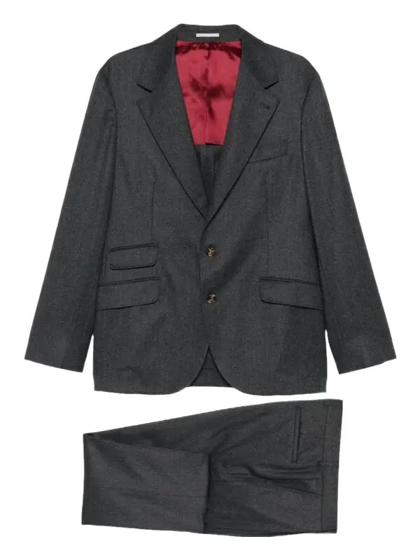 Brunello Cucinelli Single-breasted Suit - Black