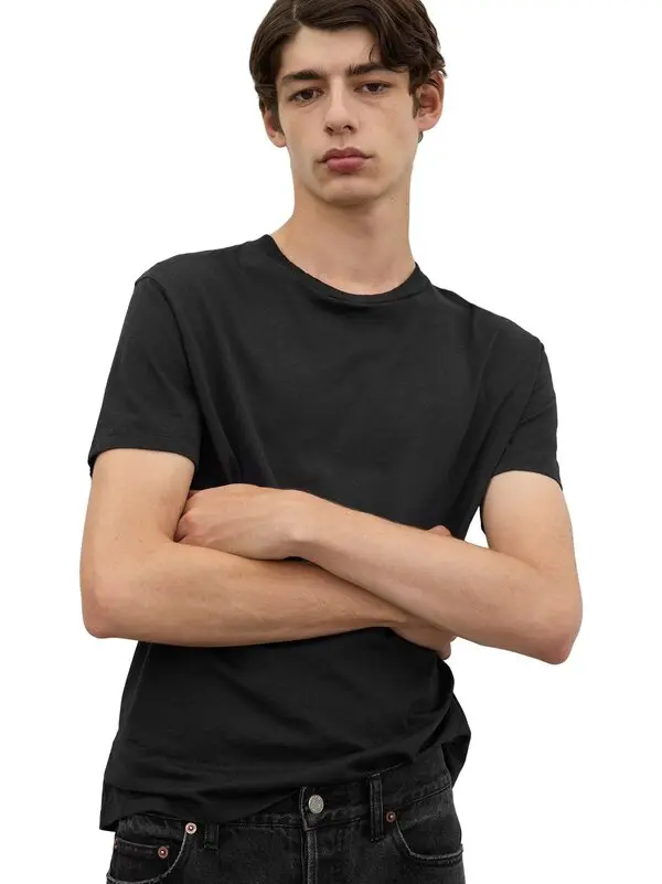 TOTEME Classic Cotton-cashmere T-shirt - Black
