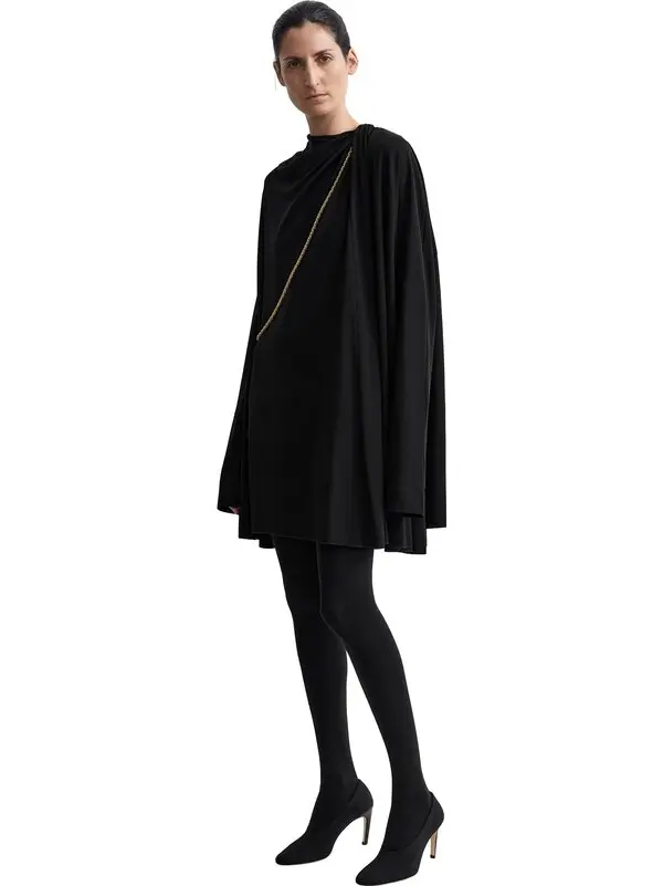 TOTEME Asymmetric Scarf Dress - Black