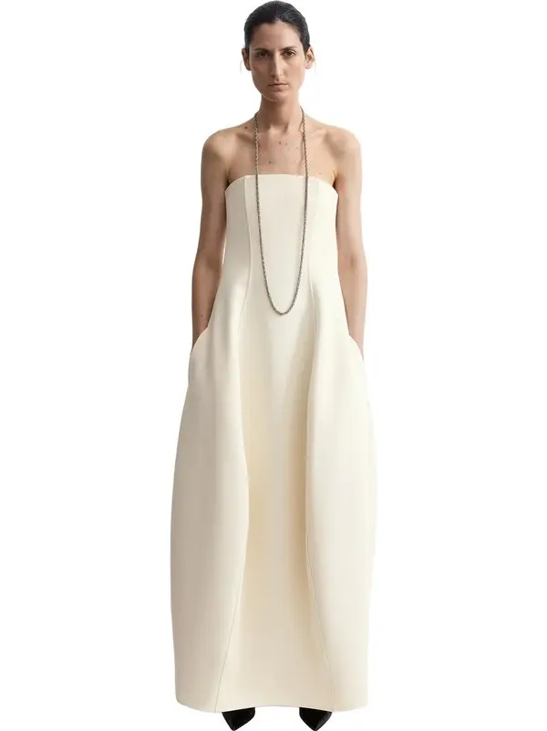 TOTEME Strapless Balloon Dress - Ecru