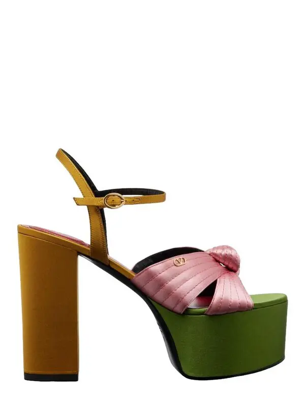 Valentino Garavani Crasher Satin Platform Sandals - Multicoloured
