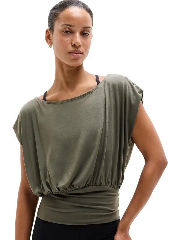 Athleta Dream Drape Tee - Jungle