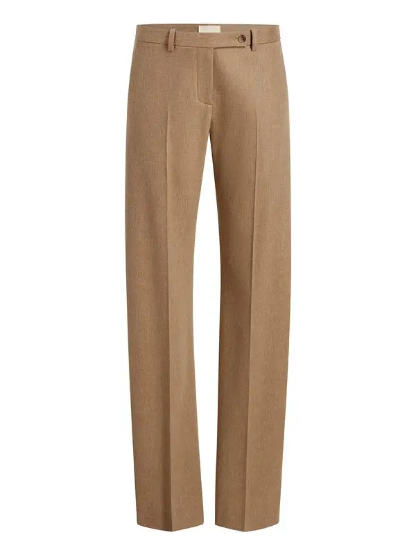Khaite Hunter Velvet Trousers - Desert Sand