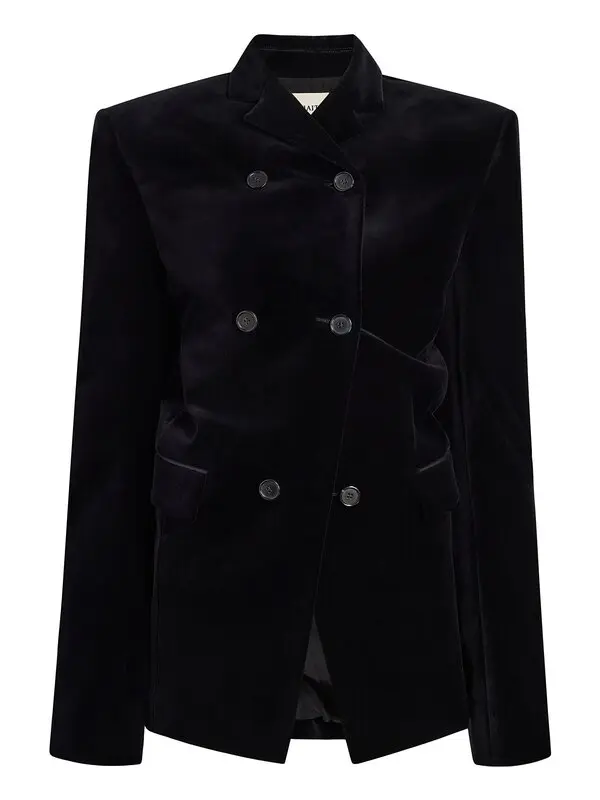 Khaite Rolo Velvet Jacket - Black