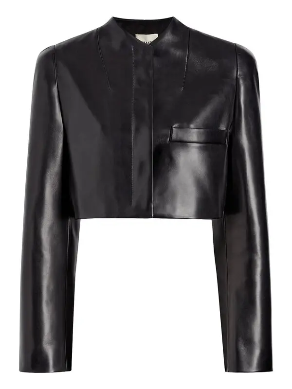 Khaite Samo Jacket In Leather - Black