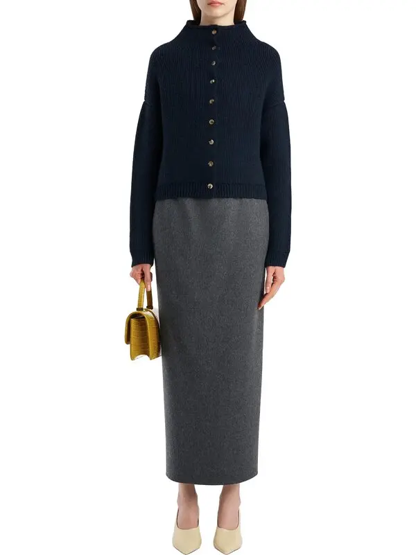 Khaite Marjorie Cashmere Cardigan - Deep Navy