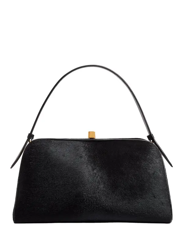 Khaite Cate Bag In Haircalf - Black