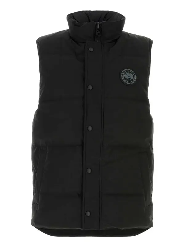 Canada Goose Cotton Blend Garson Sleeveless Down Jacket - Black