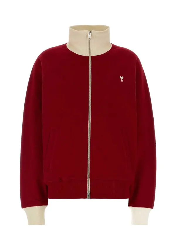 AMI Paris Cotton Sweatshirt - Red