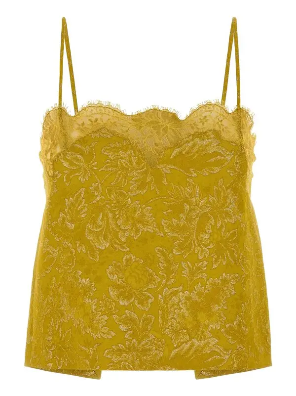 Saint Laurent Jacquard Top - Gold
