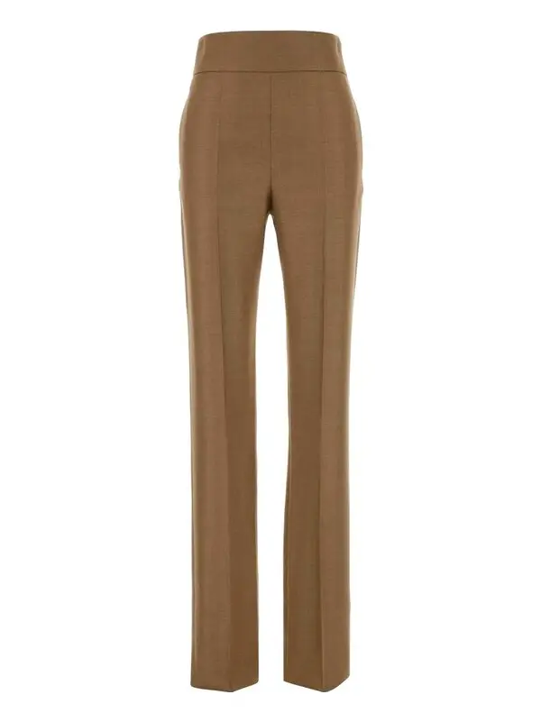 Valentino Garavani Silk And Wool Pant - Brown
