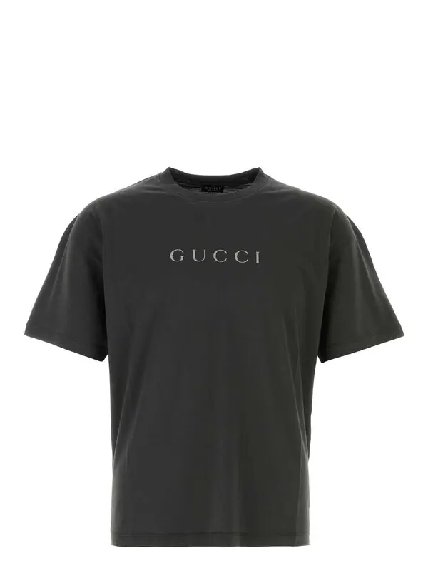 Gucci Charcoal Cotton T-shirt - Gray