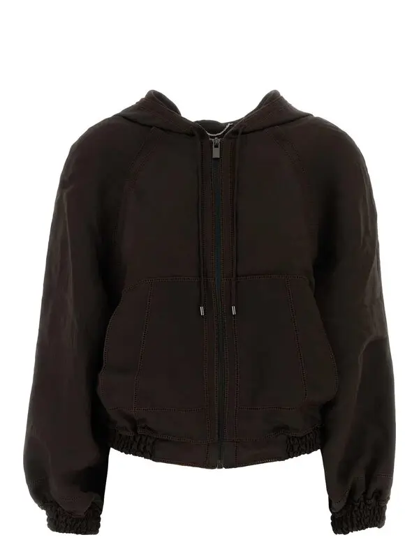 Magda Butrym Viscose Blend Windbreaker - Brown