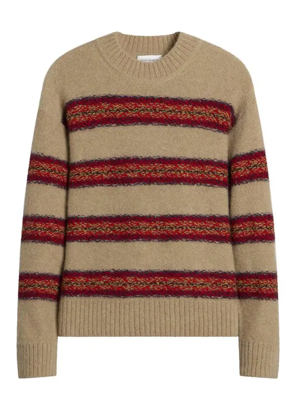 Dries Van Noten Master Boucle Stripe Jumper - Ecru