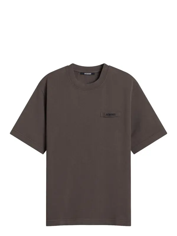 Jacquemus Grosgrain Logo T-shirt - Brown