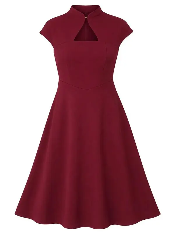 GIRL IN MIND Amora Midi Dress Wine - Red