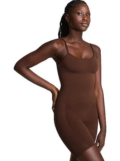 Victoria's Secret Vs X Leonisa Shaping Mid-thigh Bodysuit - Brown
