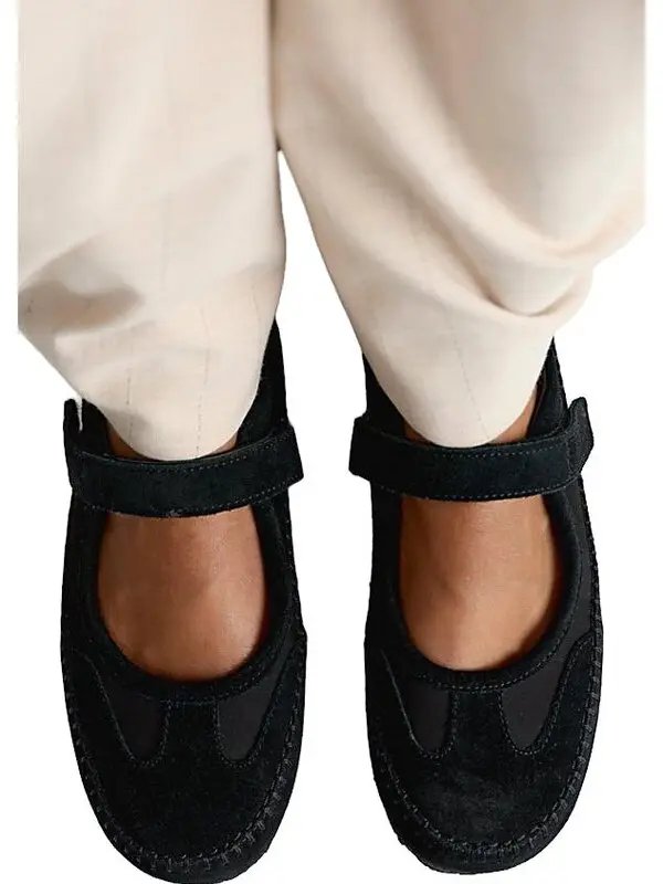 Clarks Tor Low Bar Mary Janes - Black Combo Suede
