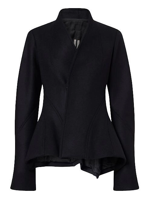 Rick Owens Moog Wrap-front Wool-blend Jacket - Black