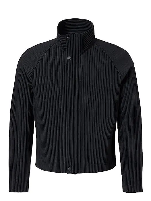Issey Miyake Tailored Pleated Knitted Jacket - 15-black
