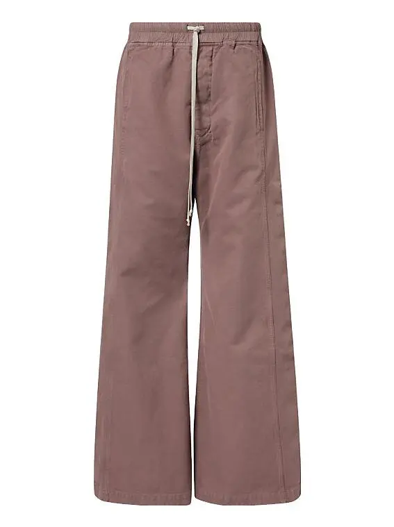 Rick Owens Pusher Wide-leg Cotton Trousers - Grape