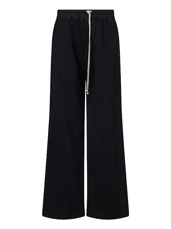 Rick Owens Pusher Wide-leg Cotton Trousers - Black