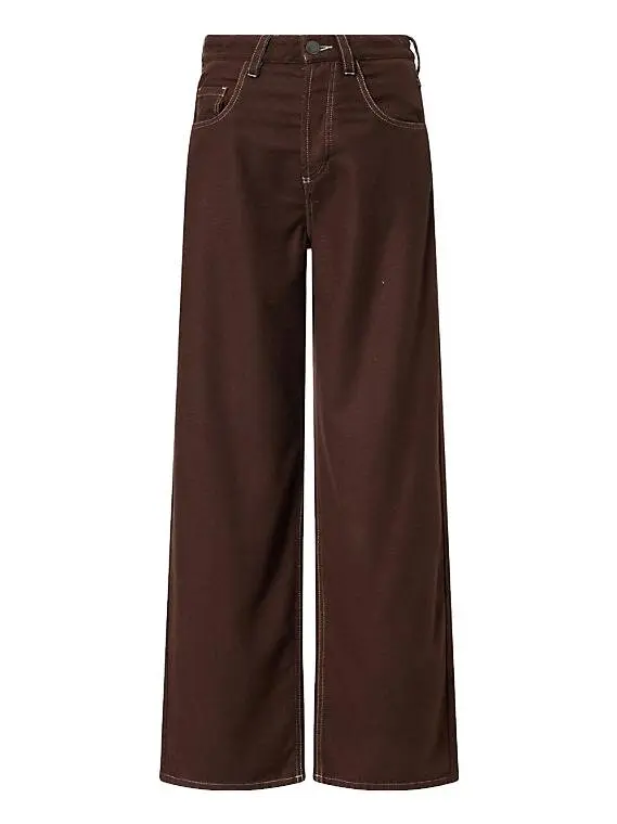 UMA WANG Phyllis Straight-leg Wool-blend Trousers - Brown