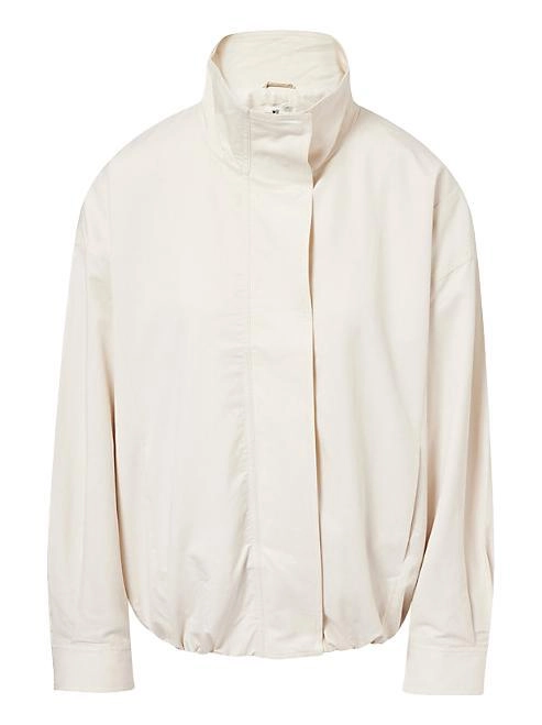 Dissh Rory High-neck Cotton And Linen-blend Track Jacket - Ivory