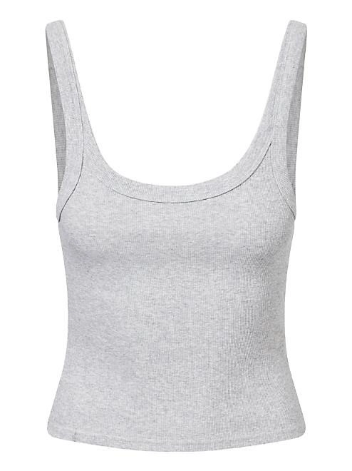 Dissh Phoebe Scoop-neck Cotton-blend Tank Top - Grey