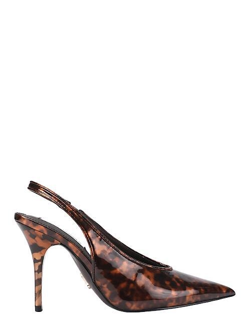 Steve Madden Amdromeda Printed Leather Sling-back Courts - Brown/oth