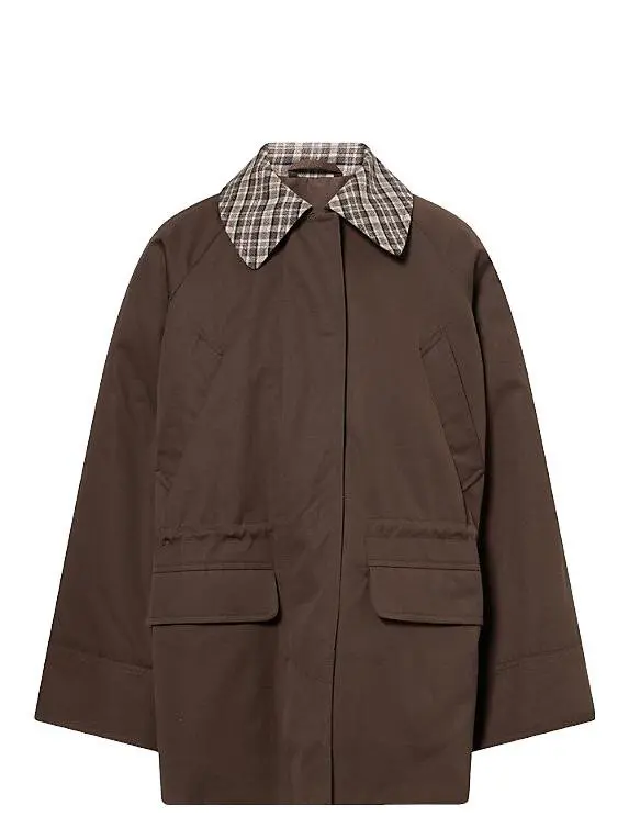 SKALL STUDIO Gaby Oversized Cotton Jacket - Coco Brown