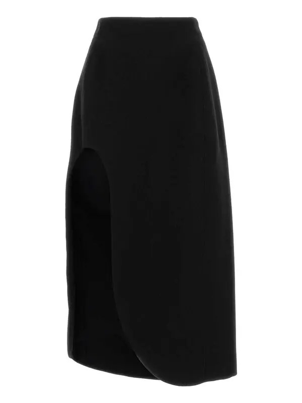 JIL SANDER Wool Skirt - Black