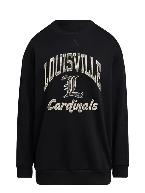Adidas Louisville Cardinals Crew Sweatshirt Black - Black / Multi