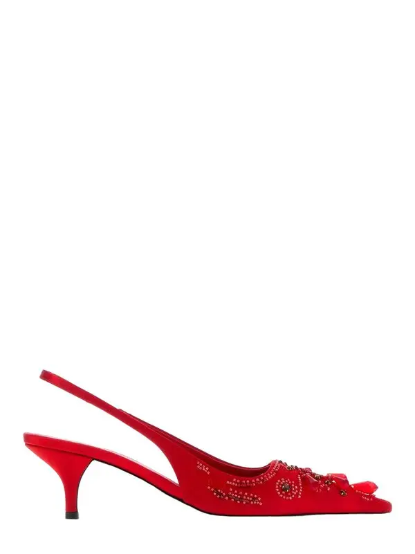Prada Satin Pump - Red