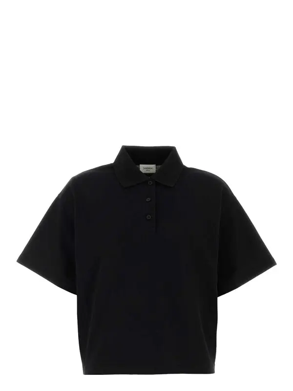 Saint Laurent Piquet Polo Shirt - Black